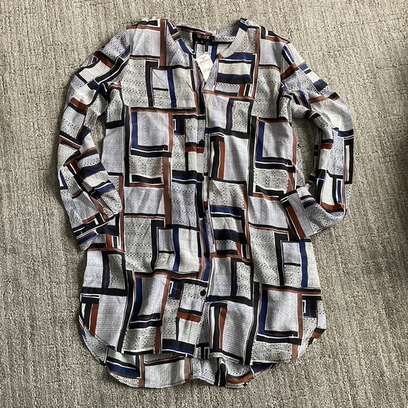 NIC+ZOE | Tops | Nic Zoe Falling Cube Blouse From Texas By Ciao | Poshmark